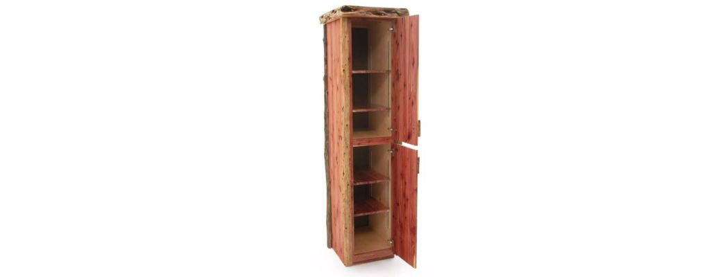 Red Cedar Log Linen Closet