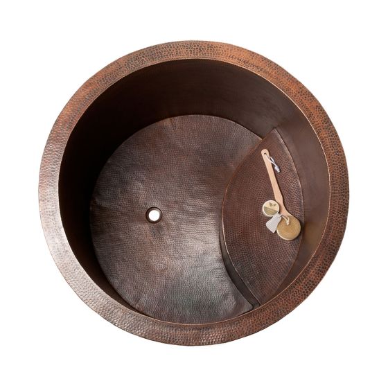 Hand Hammered Copper Japanese Style Soaking Bath Tub