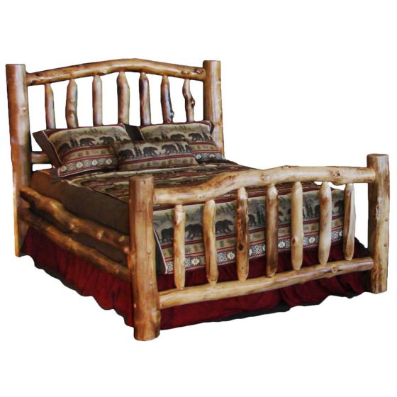Rustic Aspen Corral Style Log Bed