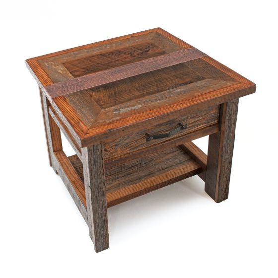 Reclaimed Barn Wood End Table