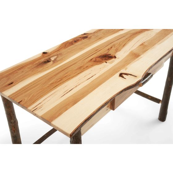 Hickory Desk with Drawer