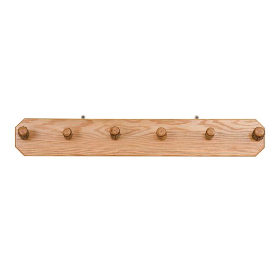 Hickory and Oak Wall Peg Rack
