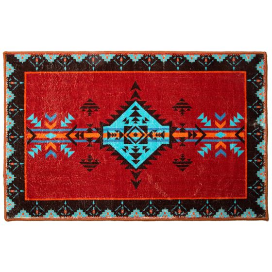 Red Southwestern Small Area Rug