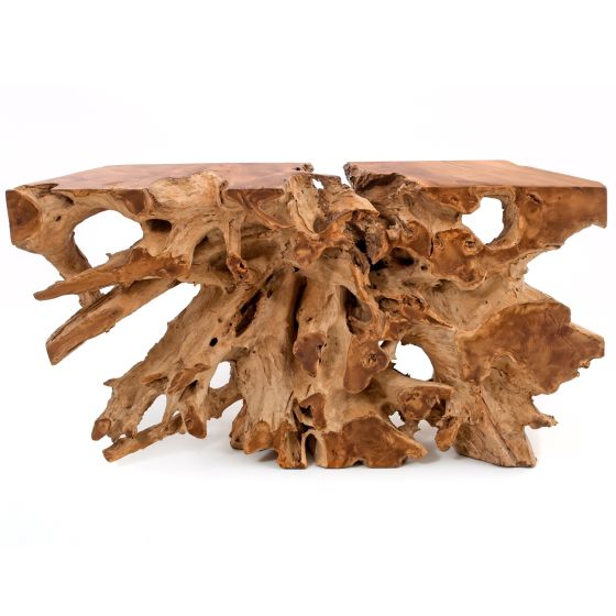 Rustic Teak Root Console Table