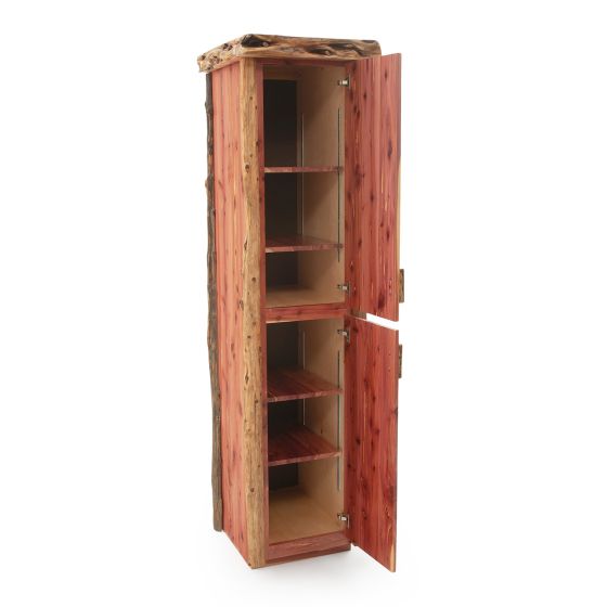 Rustic Red Cedar Log Bathroom Linen Closet
