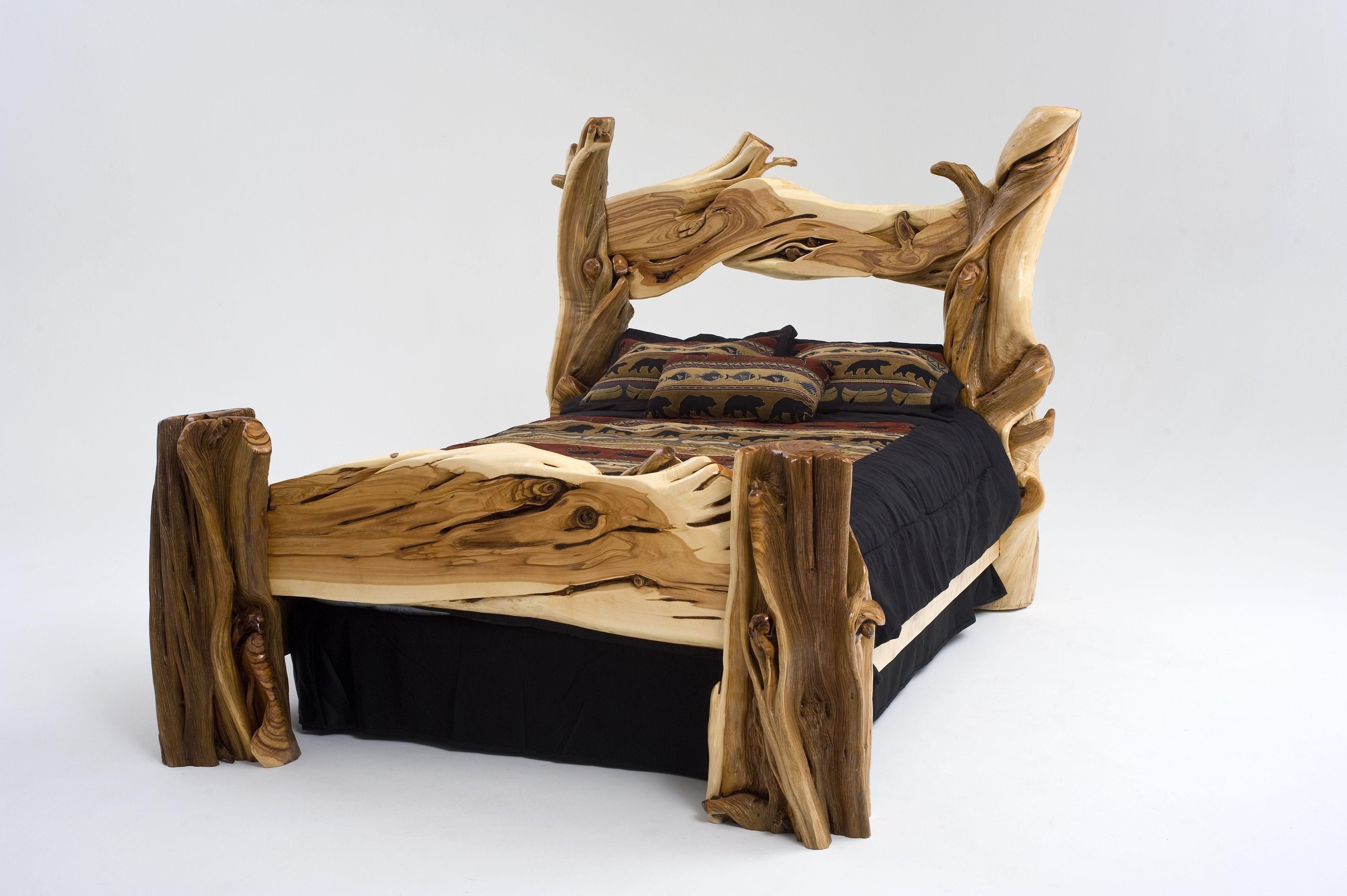 Rustic Furniture Juniper Log Bed