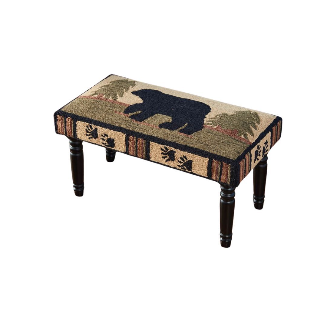 Adirondack Bear Hooked Bench