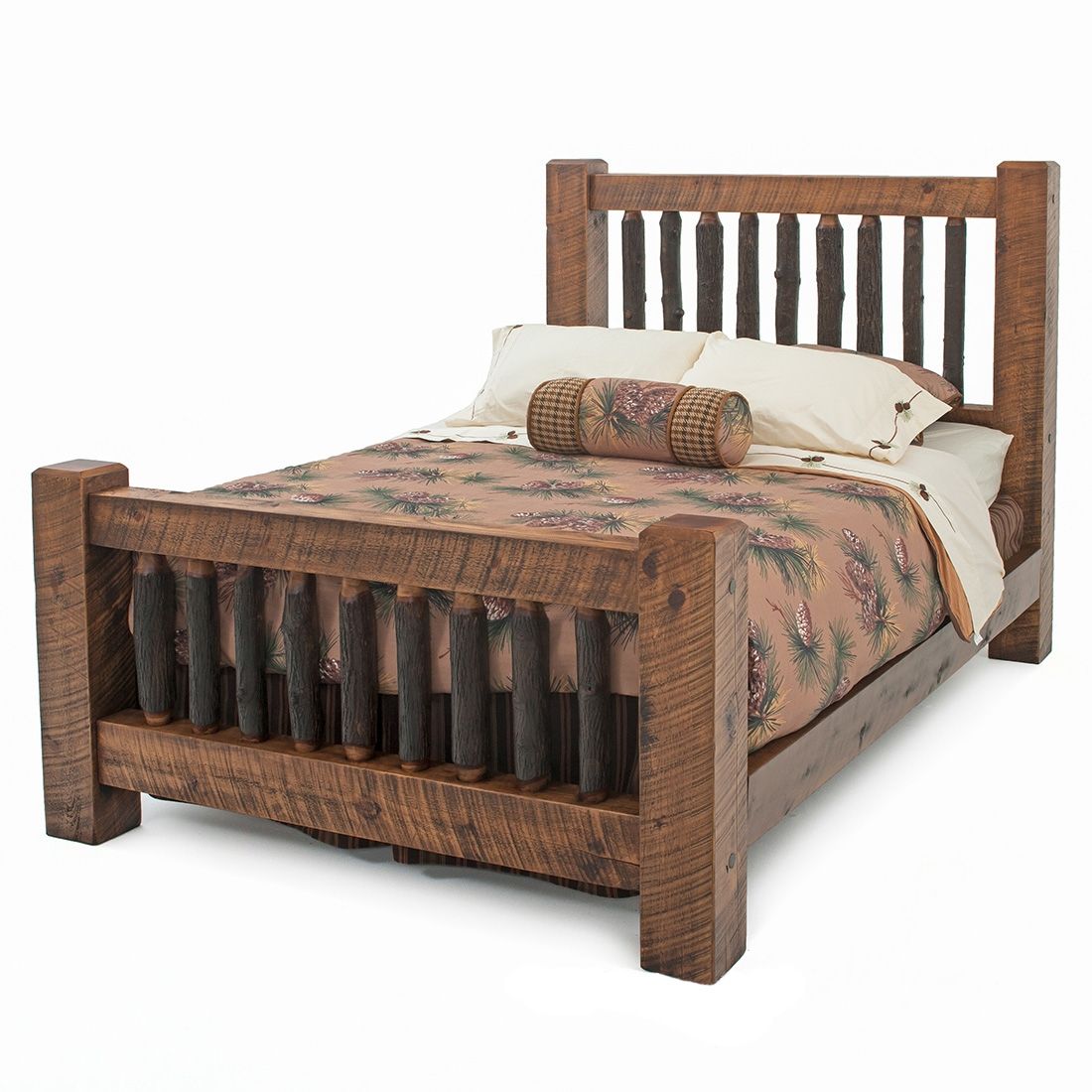 Rustic Rough Sawn Timber Frame Bed