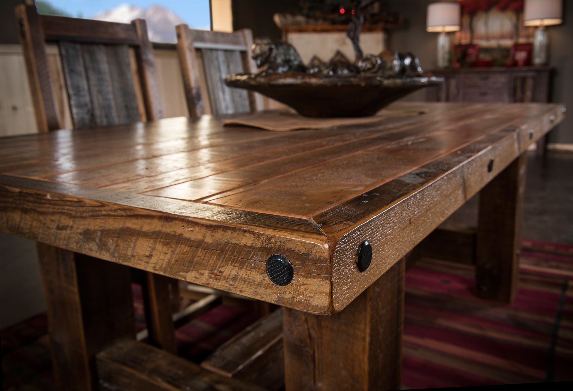 Timber Frame Reclaimed Barn Wood Dining Table