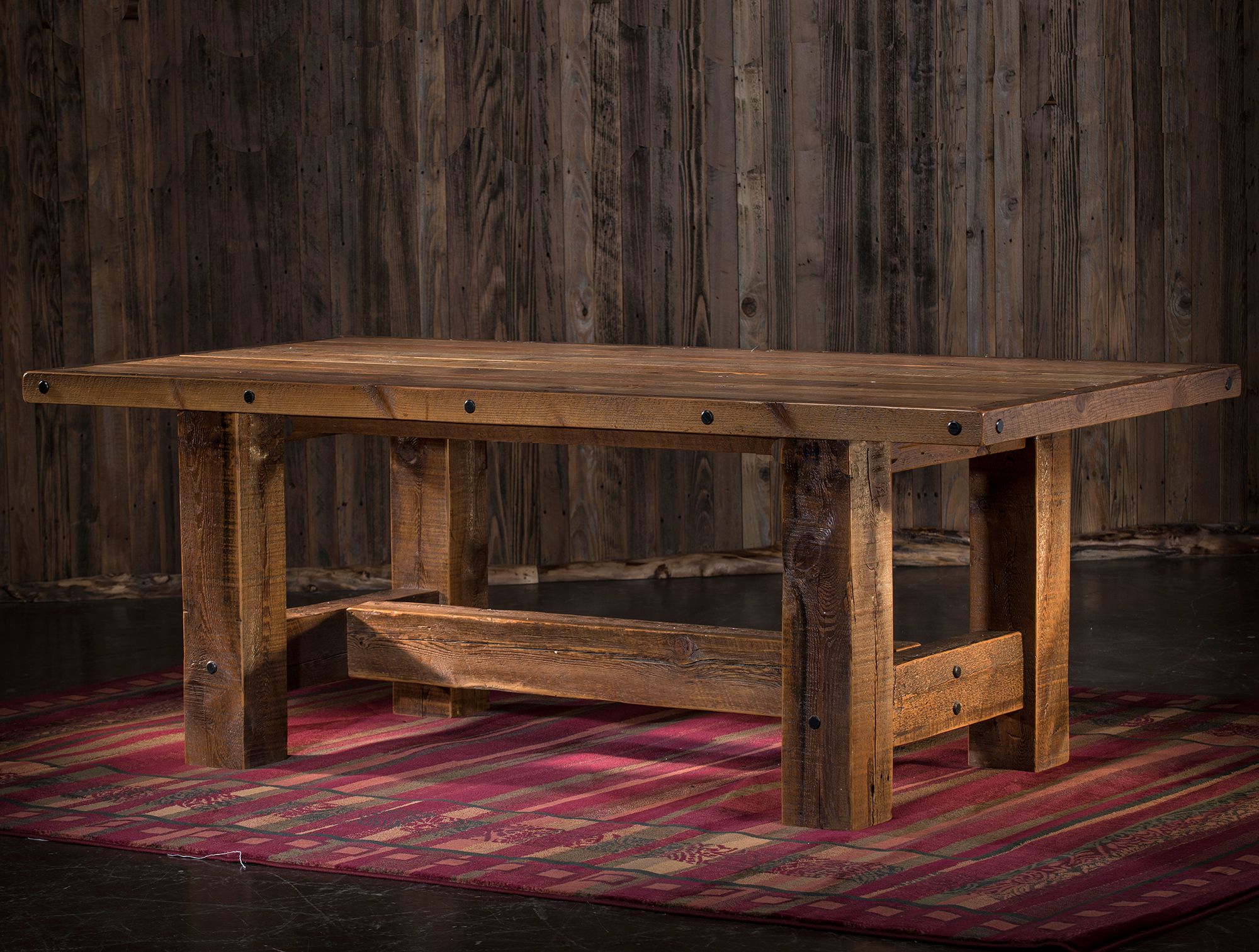 Timber Frame Reclaimed Barn Wood Dining Table