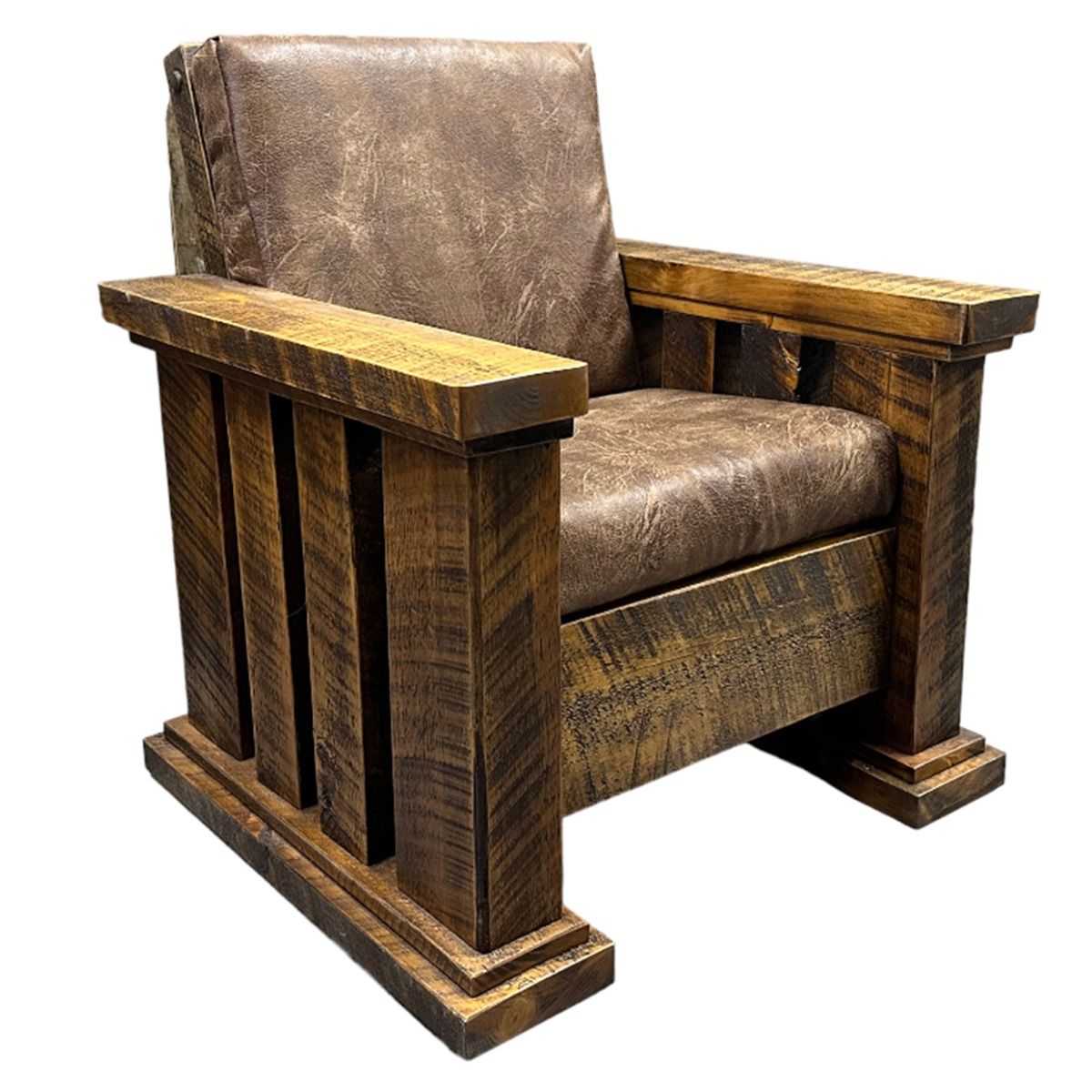 Sawmill Royal Timber Lounge Chair: Rustic Elegance & Comfort