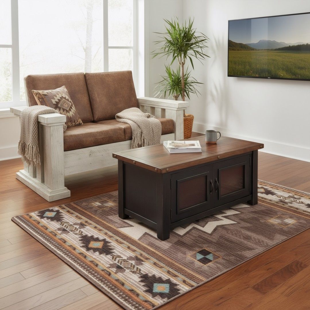 Sawmill Royal Timber Loveseat: Cozy Rustic Comfort & Style