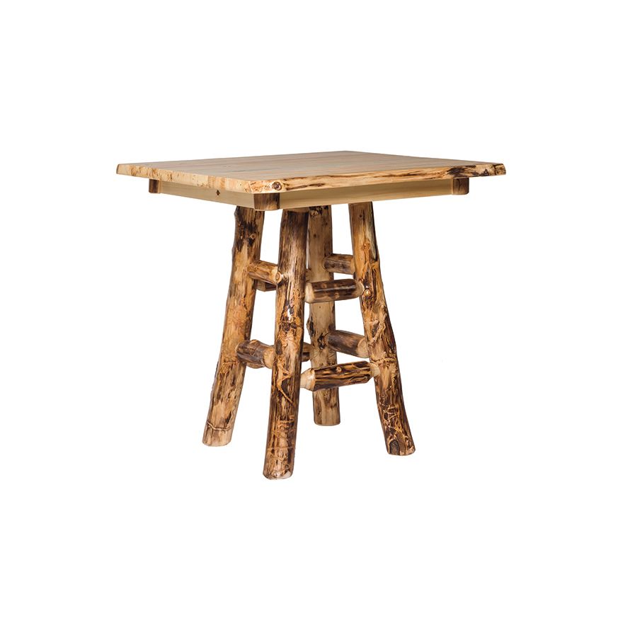 Rustic Colorado Aspen Log Pub Tables