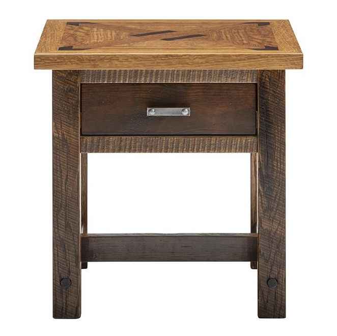 Modern Natural Wood End Table