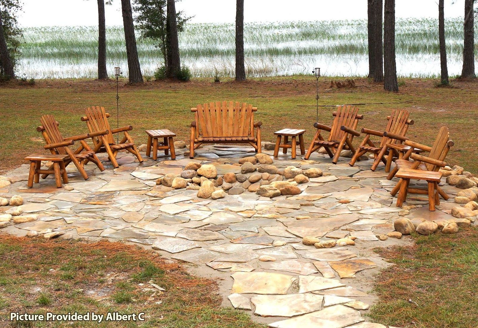 Contoured Comfort Rustic Log End Table