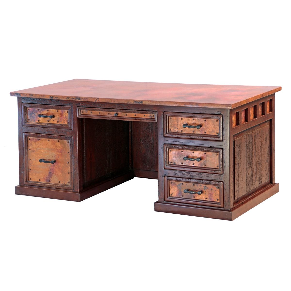 Reclaimed Copper & Wood Office Desk