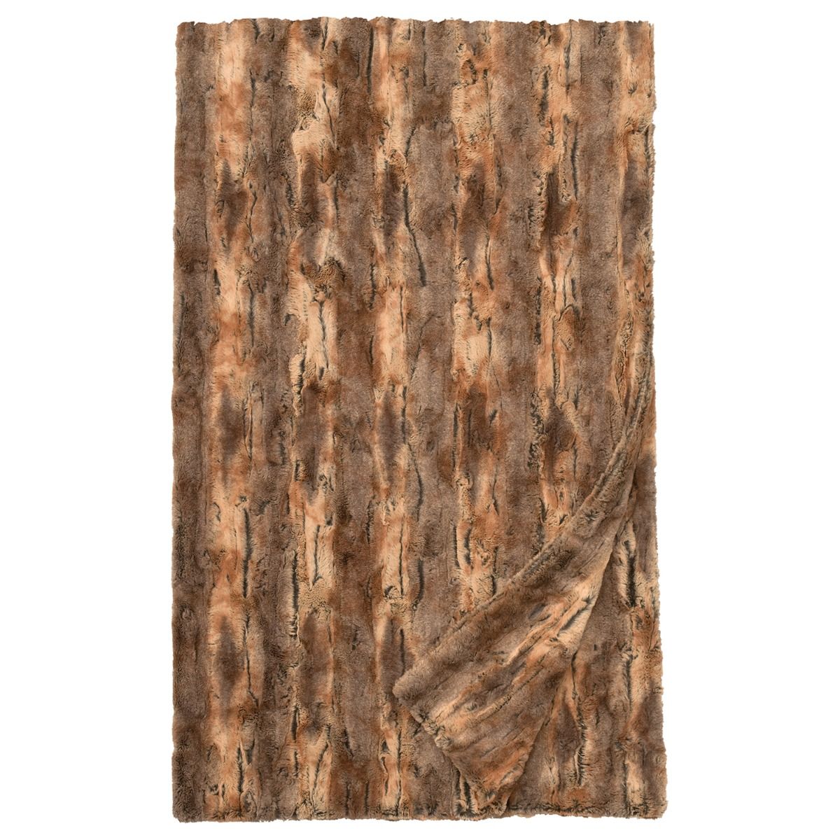 Amber Fox Cuddle Fur Throw Blanket