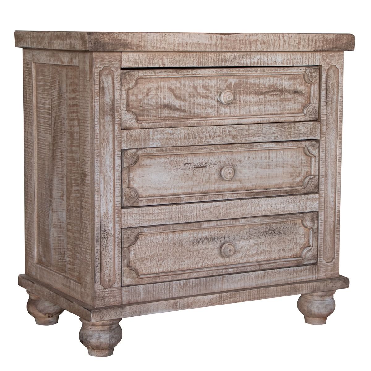 Aruba Antique Rustic 3 Drawer Nightstand