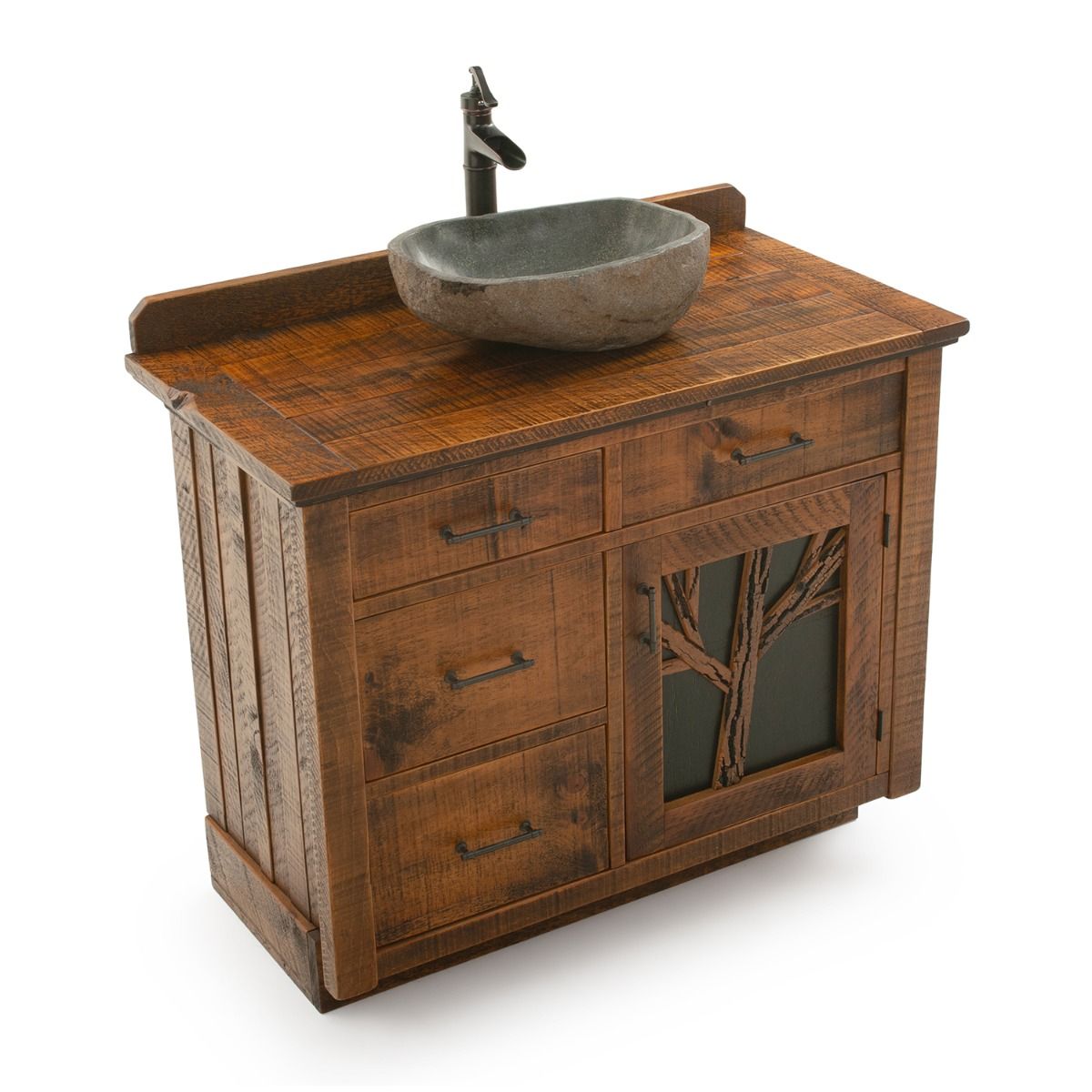 Autumn Forest Rustic Barnwood Vanity