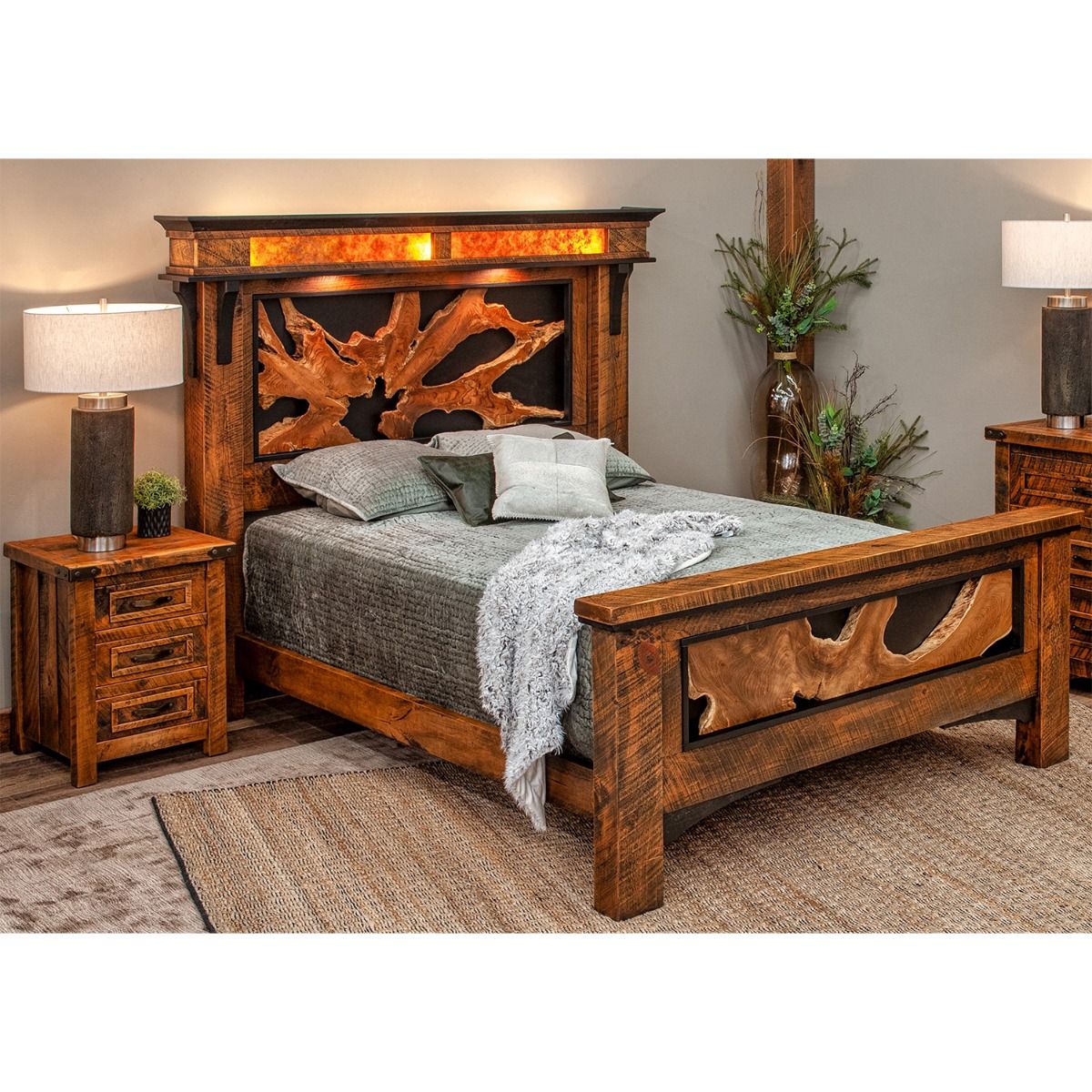 Barn Wood Plank Bed