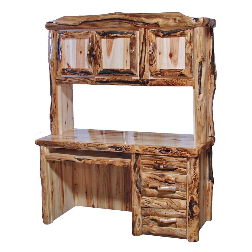 Rustic Aspen Log Student Desk