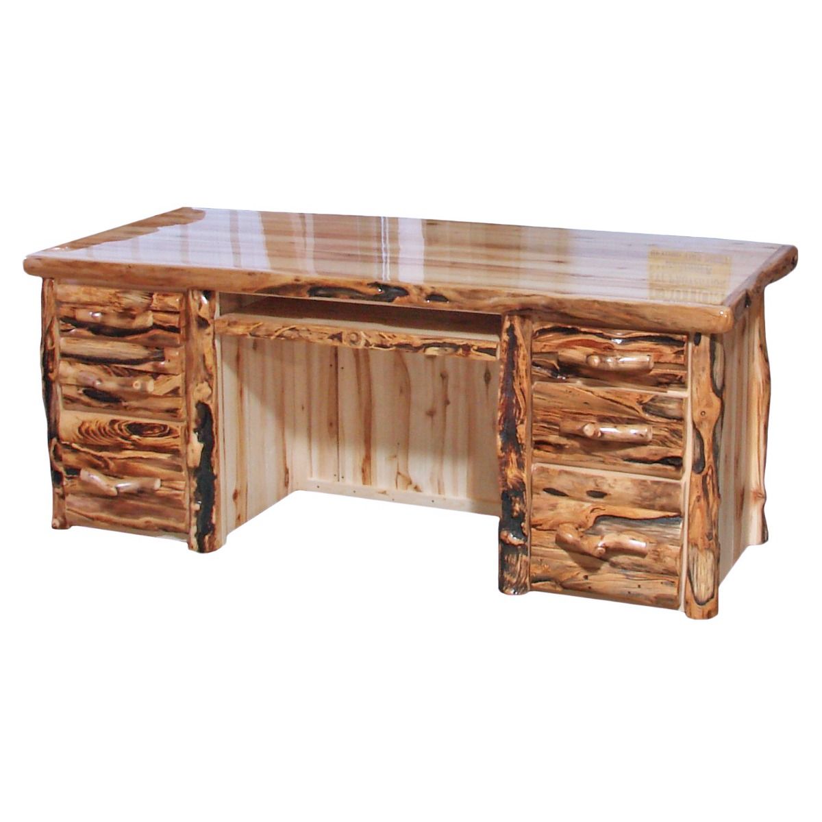 Rustic Aspen Log Desk