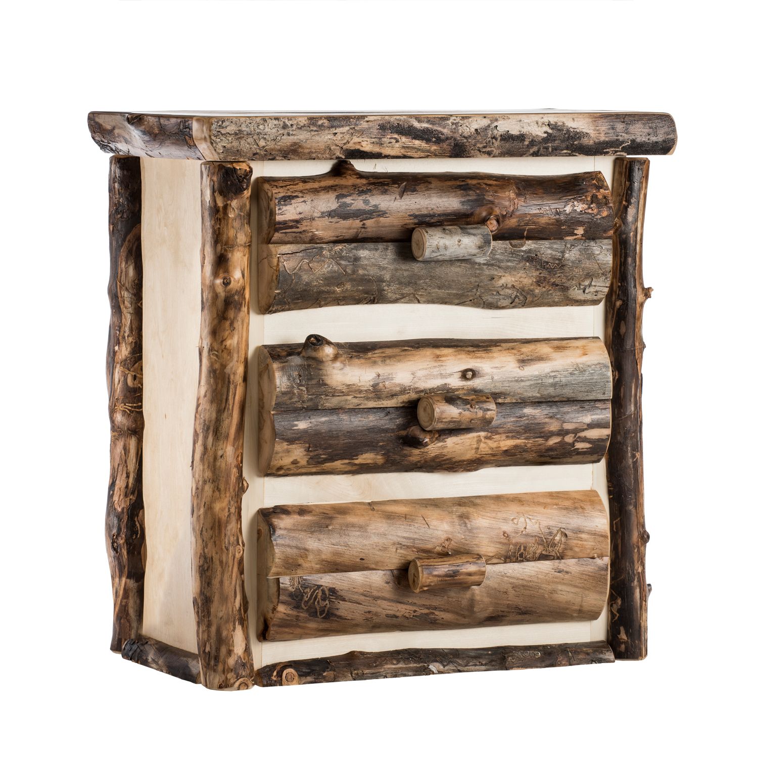 Rustic Aspen 3 Drawer Log Chest