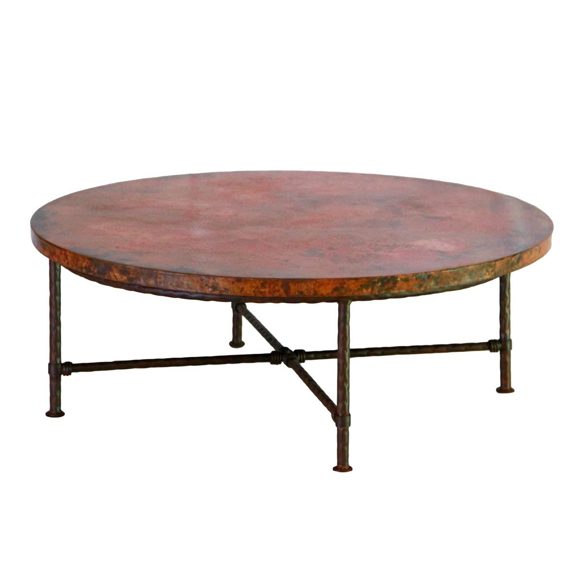 copper hammered coffee table