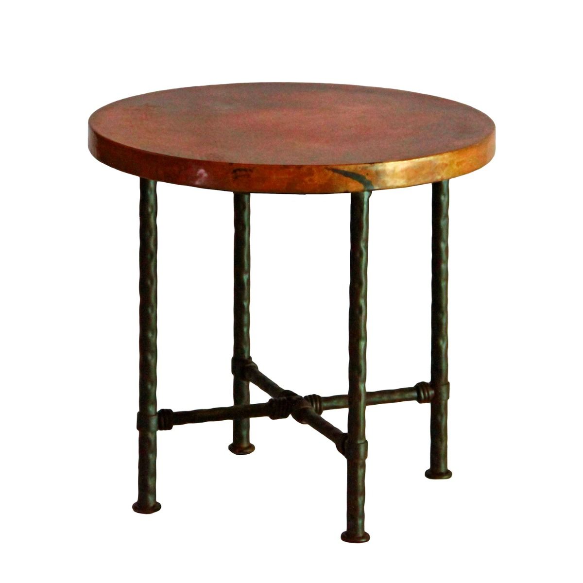 copper hammered table
