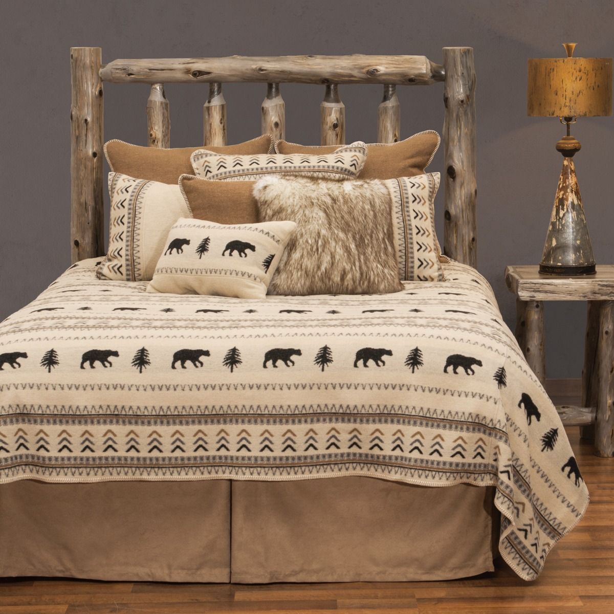 Boulder Rustic Throw Blanket