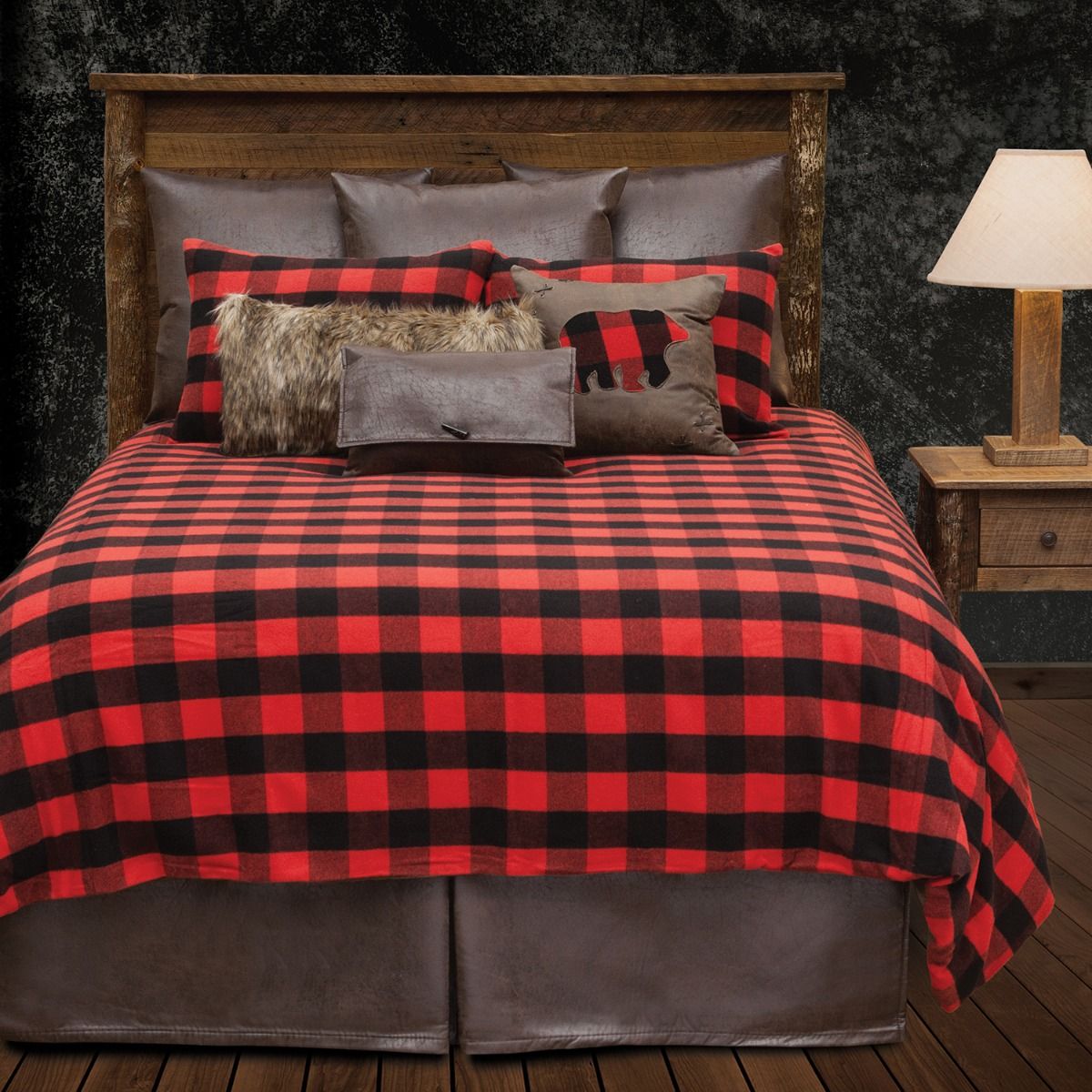 red patterned duvet sets