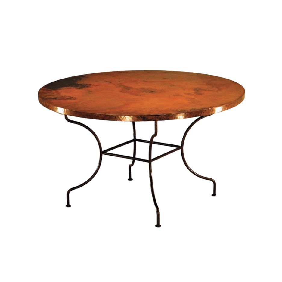 Catalina Hammered Copper Round Dining Tables