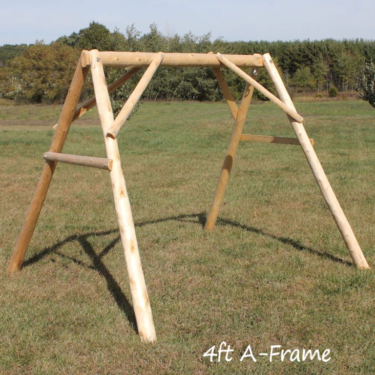 Rustic Cedar Log Swing A-Frame