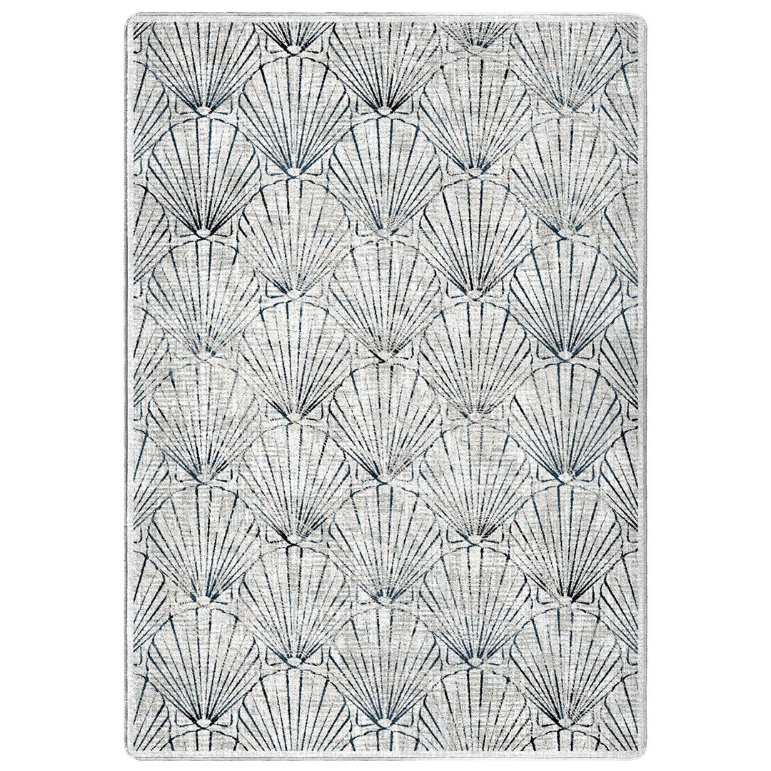Coastal Themed Deco Shells Area Rugs