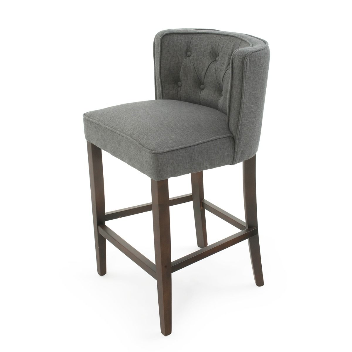 Elegant Curved Back Fabric Bar Counter Stools Bs01038