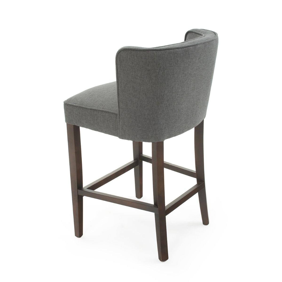 Elegant Curved Back Fabric Bar Counter Stools Bs01038