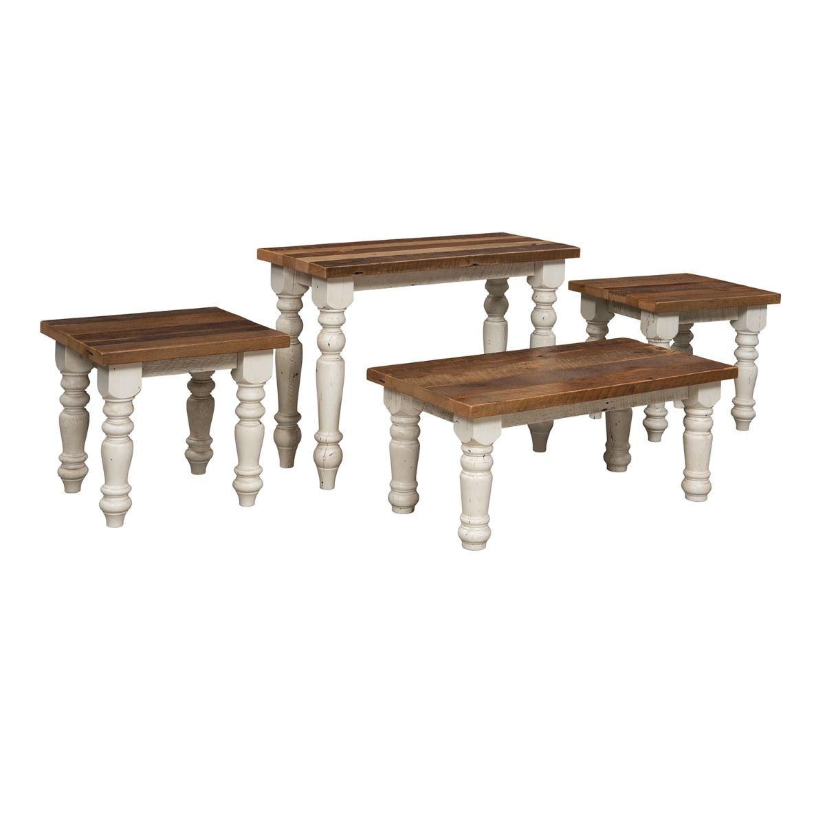 Classic Farmhouse Barn Wood End Tables