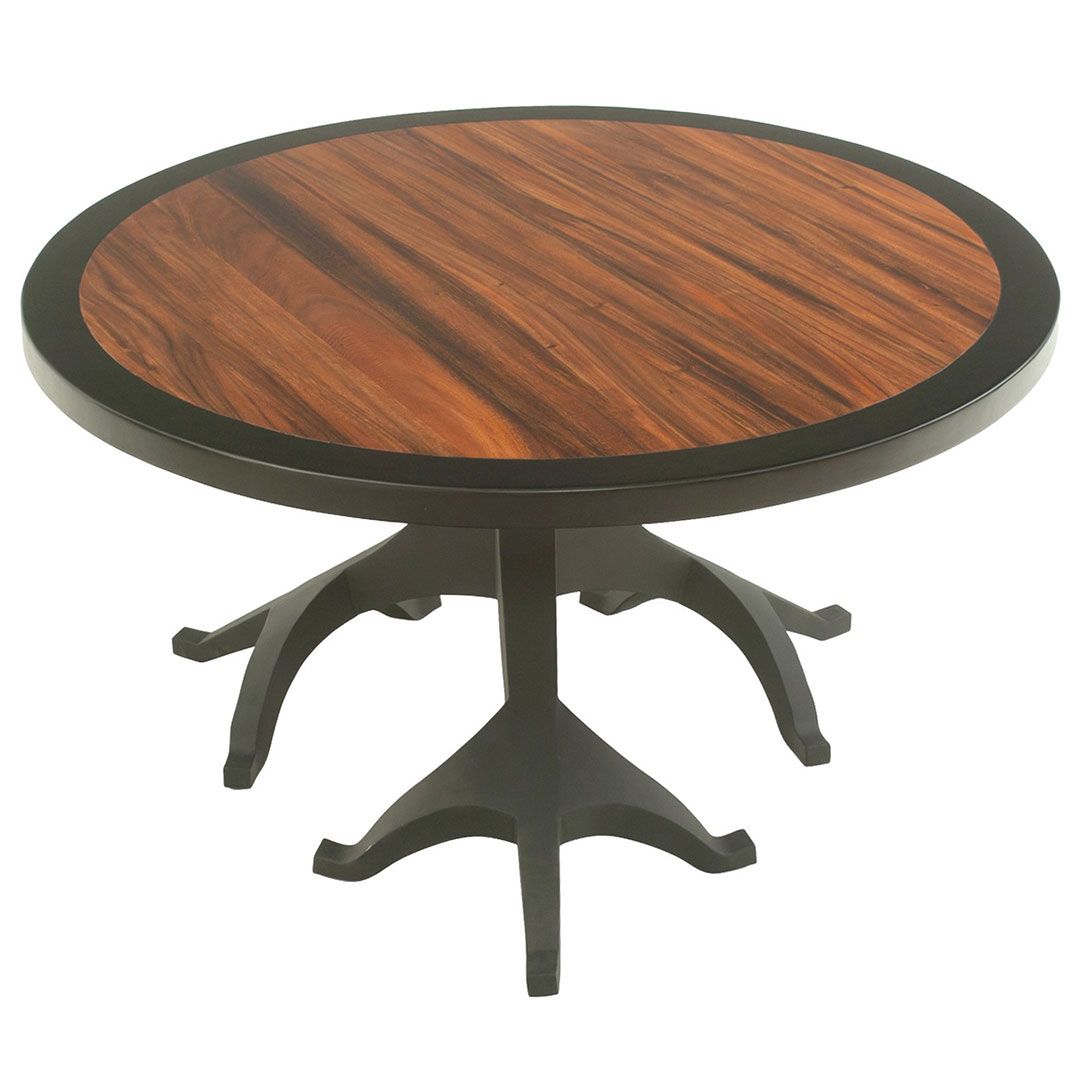 Golden Walnut Modern Claw Dining Table