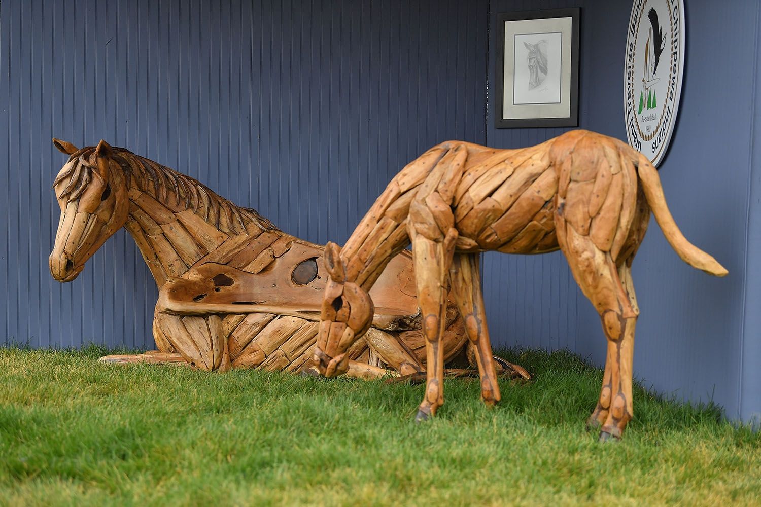 Driftwood Horse Bench