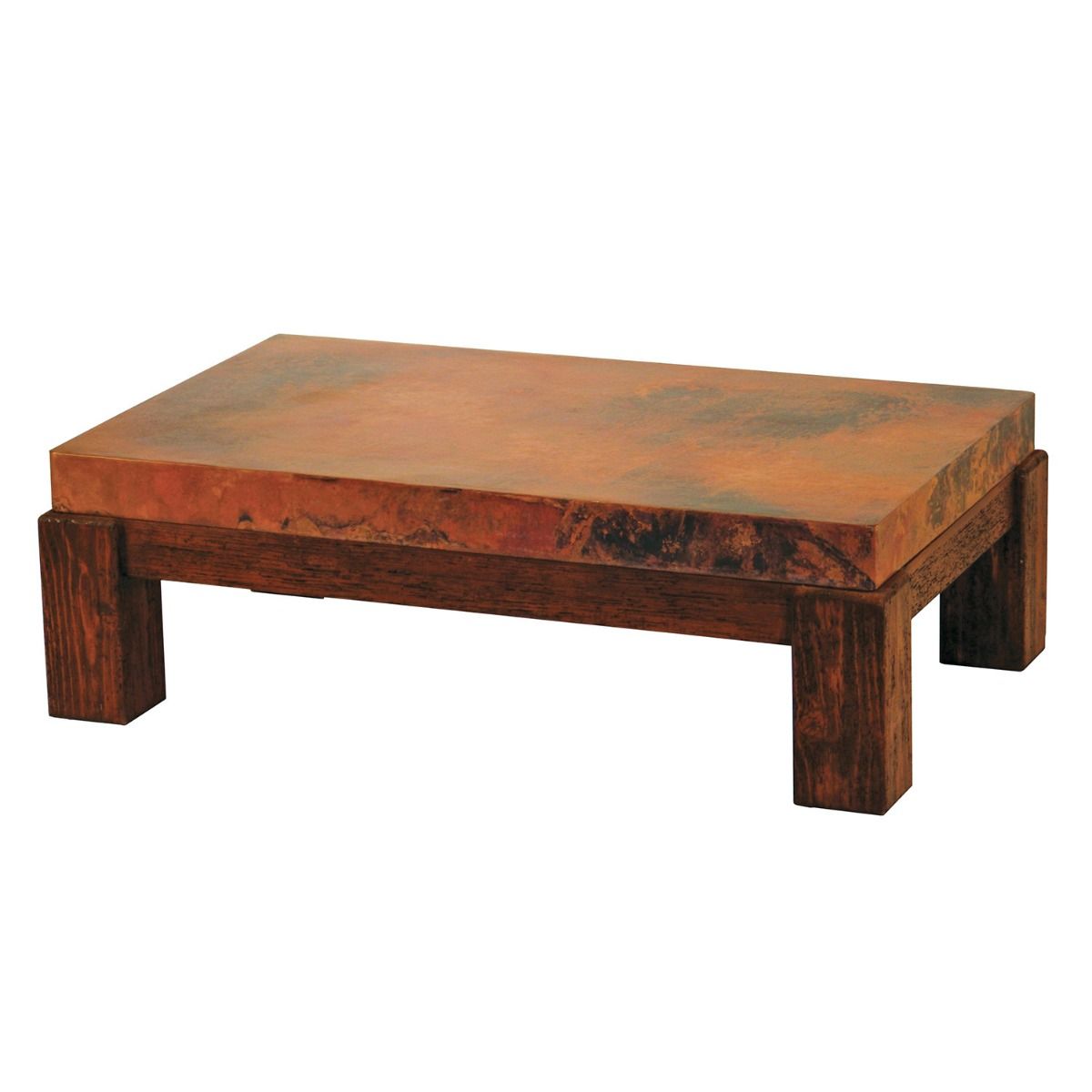 copper hammered coffee table
