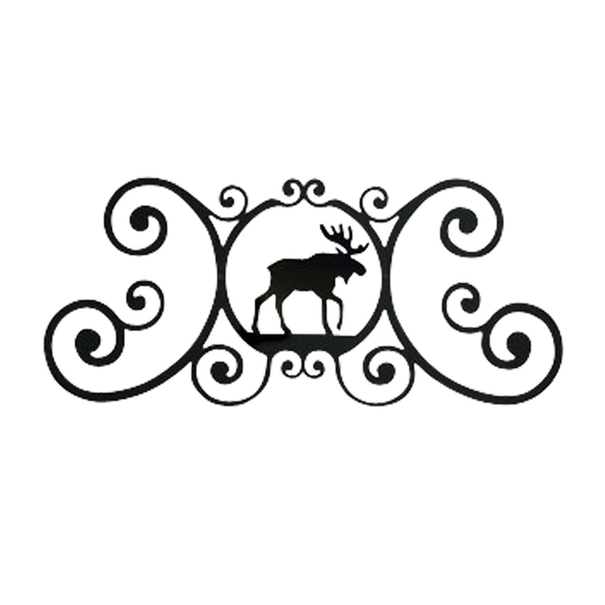 Wrought Iron Moose Over Door Plaque