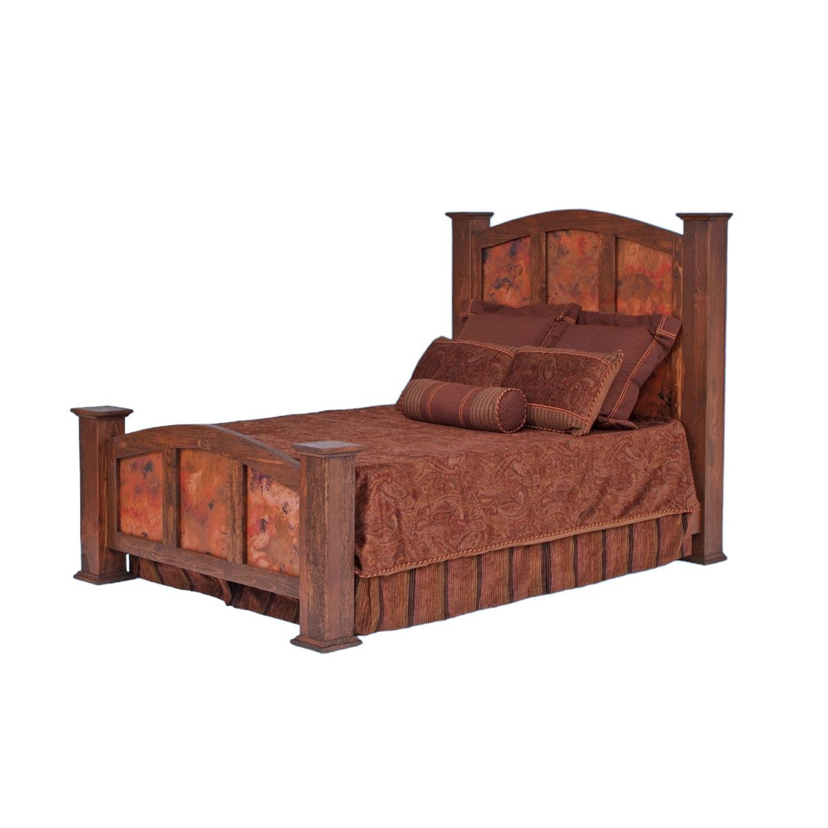 Elegant Rustic Reclaimed Copper Bed
