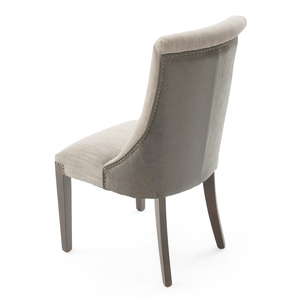 Leather Linen Wing Back Dining Chair