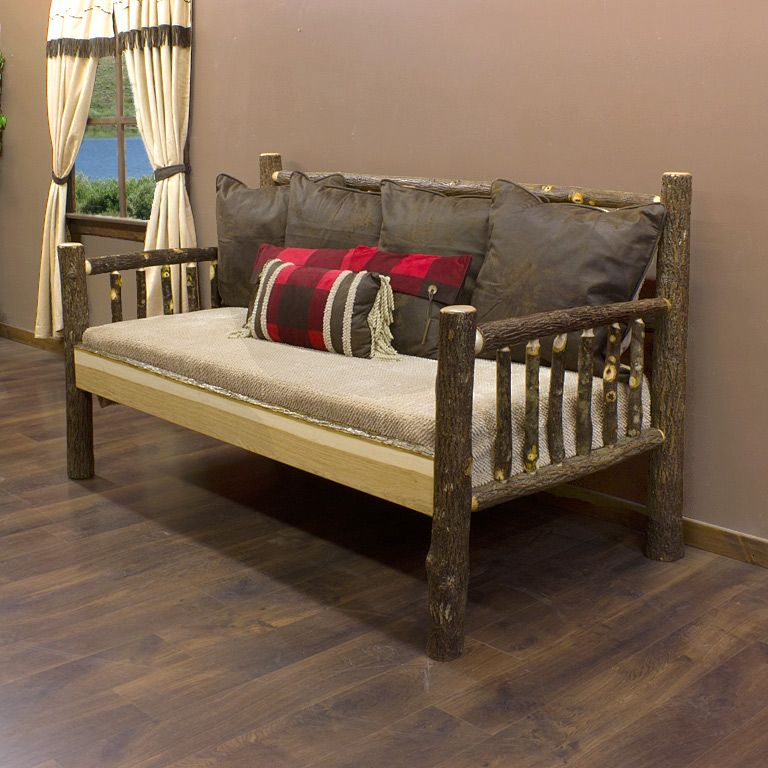 Rustic Hickory Log Daybed