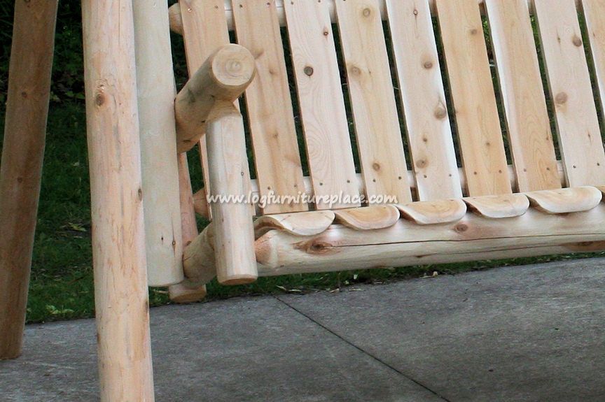Rustic Country Garden Cedar Log Yard Swing