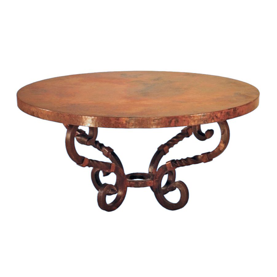 copper hammered coffee table