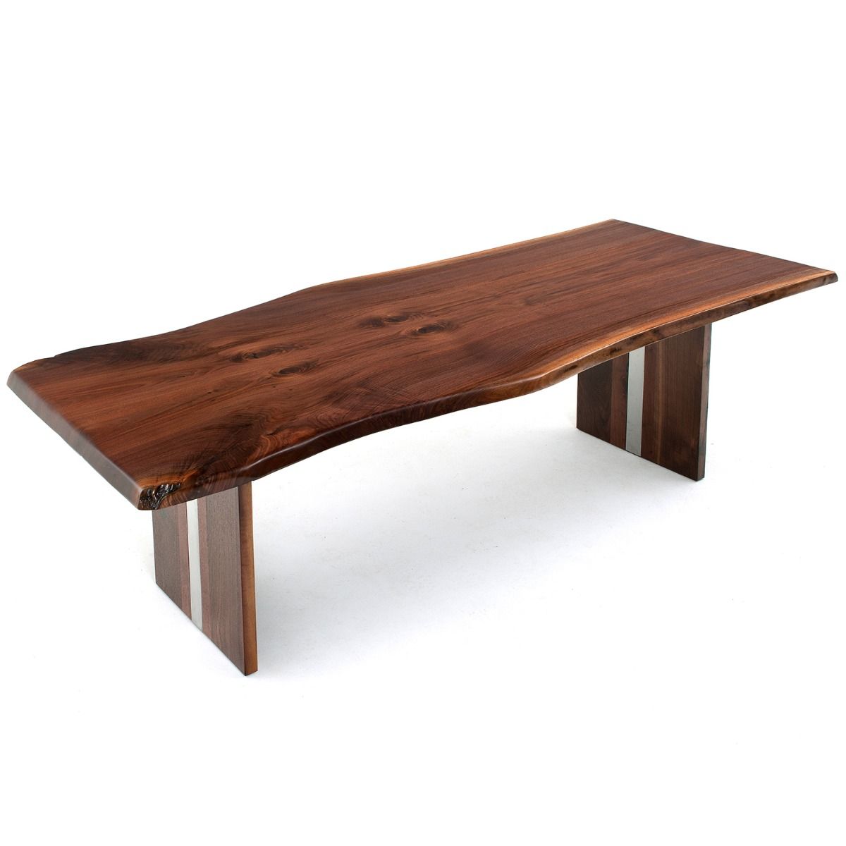 Modern Live Edge Natural Wood Dining Table