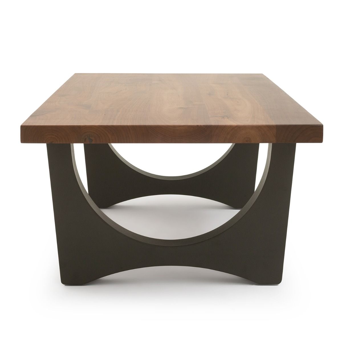 Modern Double Arch Natural Wood Coffee Table