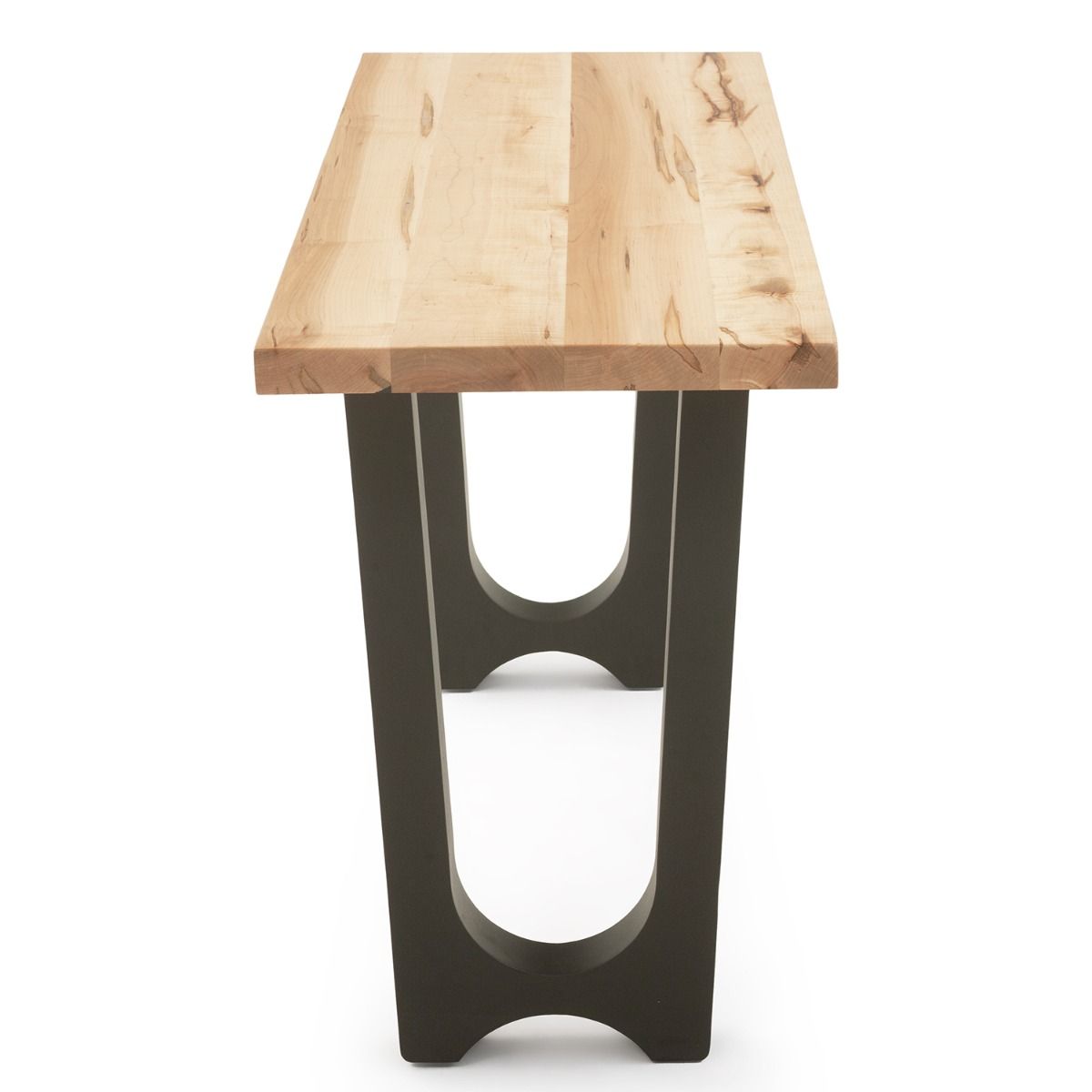 Modern Double Arch Natural Wood Sofa Table