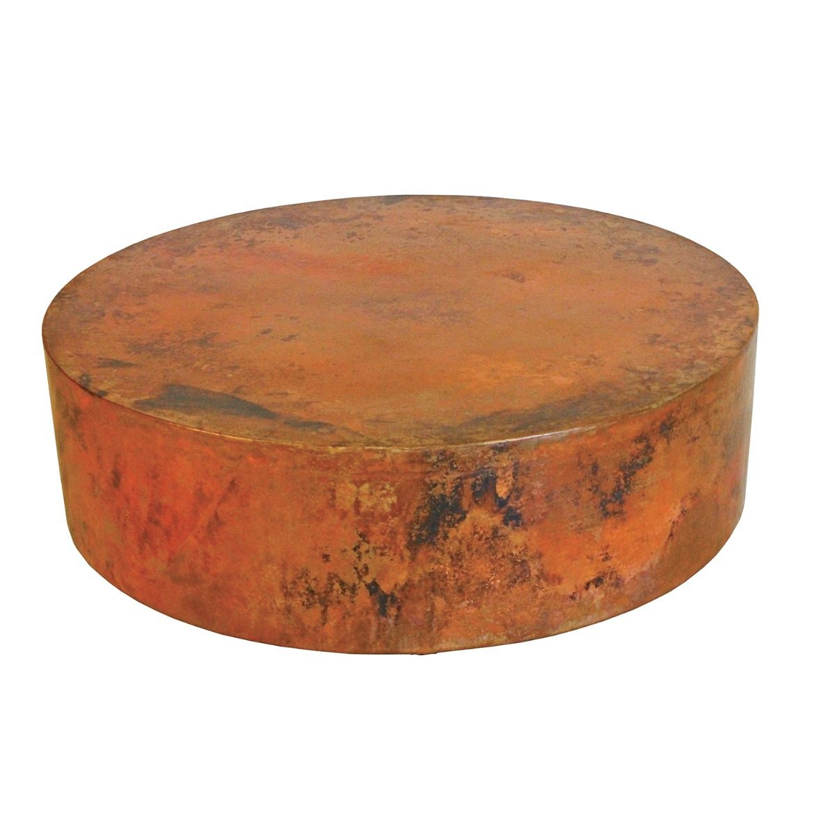 Round Modern Chic Copper Coffee Table